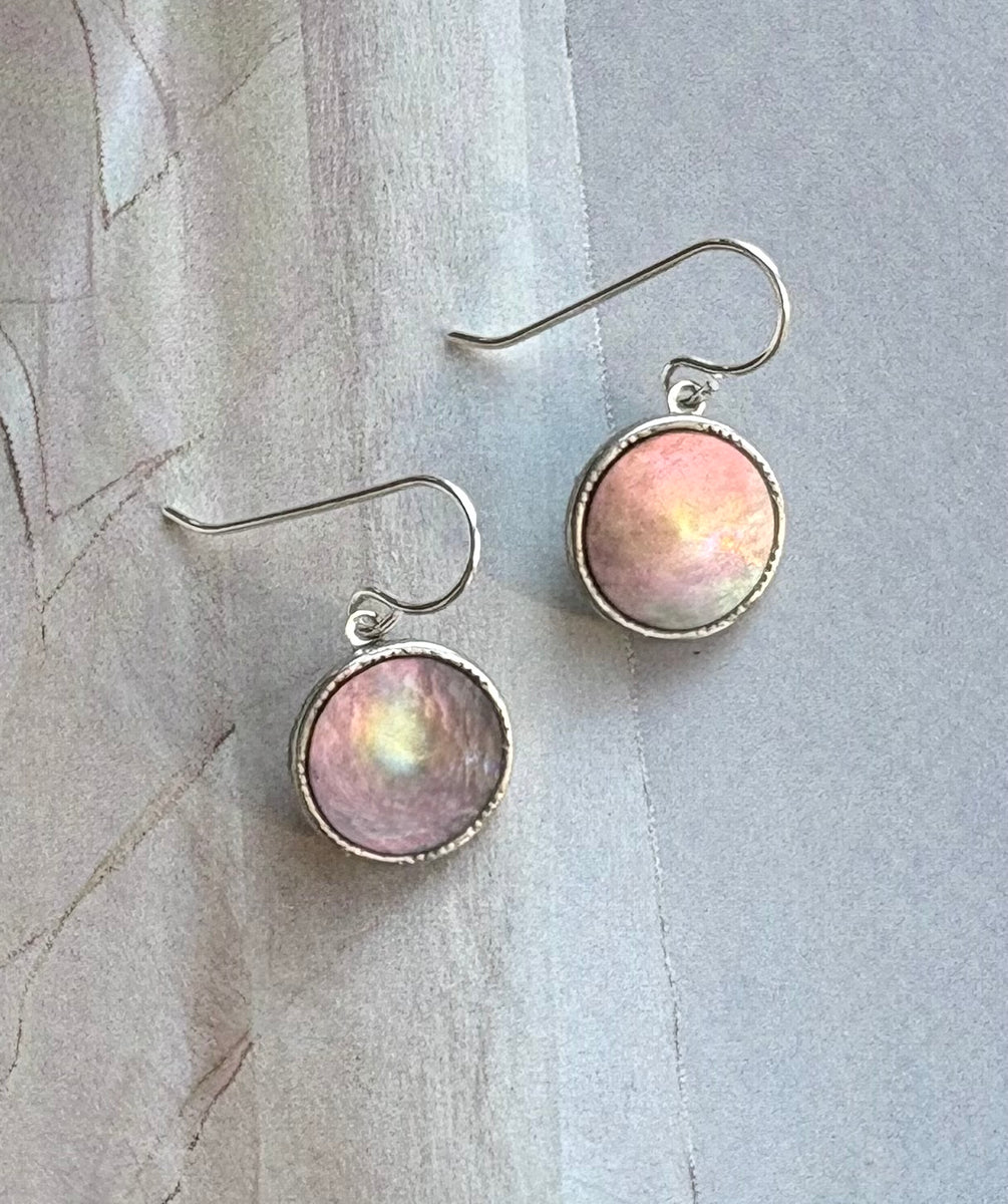 Shaded Abalone Cufflink Earrings – Closures-Remnants